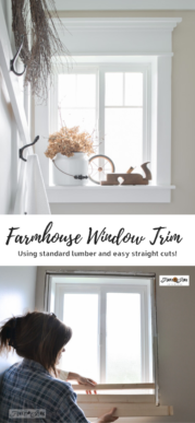 Make easy farmhouse window trim with stock lumber! Funky Junk ...