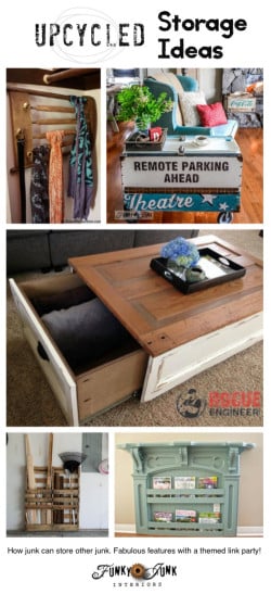 130 upcycled storage ideas! Pallets, chairs, toolboxes, plus!Funky Junk ...