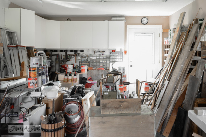 Organizing my workshop with a massive storage cubby and paint shelf ...
