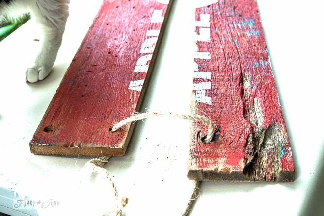 Apple Farm sign with rustic twine detailFunky Junk Interiors