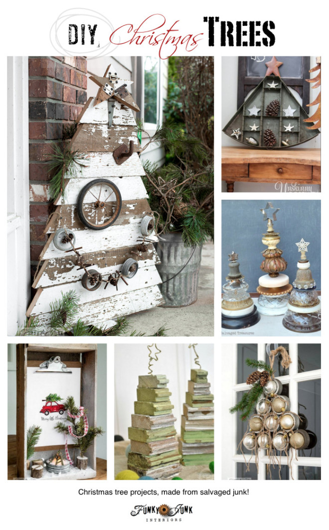 PJ 310 features DIY Christmas trees!Funky Junk Interiors