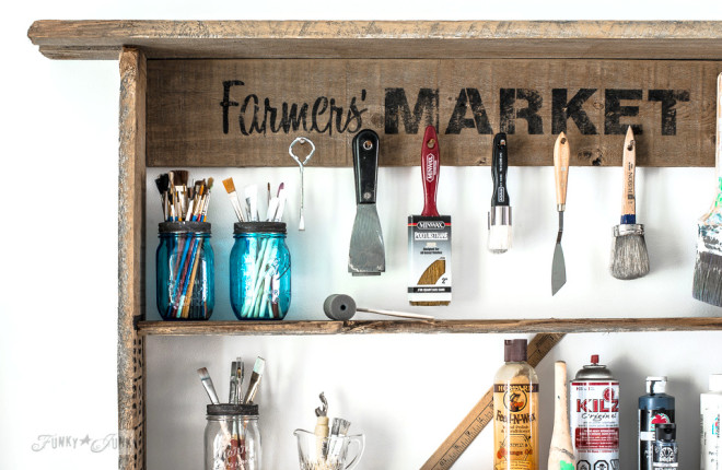 Make this easy rustic staining tray organizer. - Funky Junk ...