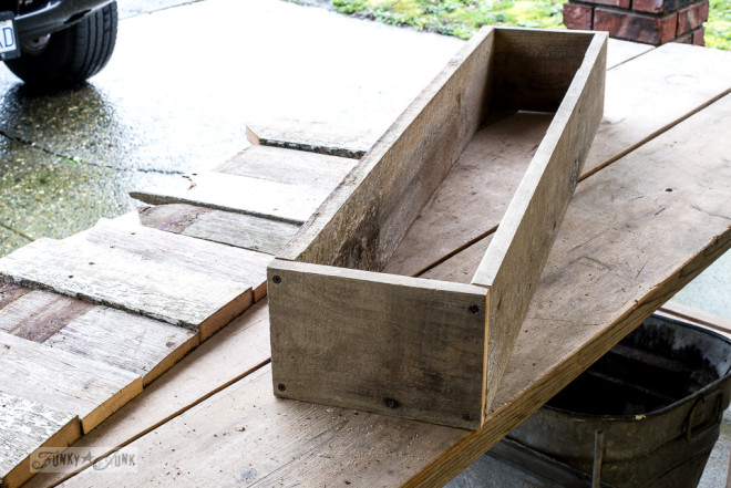 Mantel decorating with a reclaimed scrap wood window boxFunky Junk ...