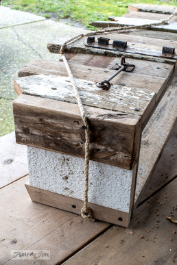 Mantel decorating with a reclaimed scrap wood window boxFunky Junk ...
