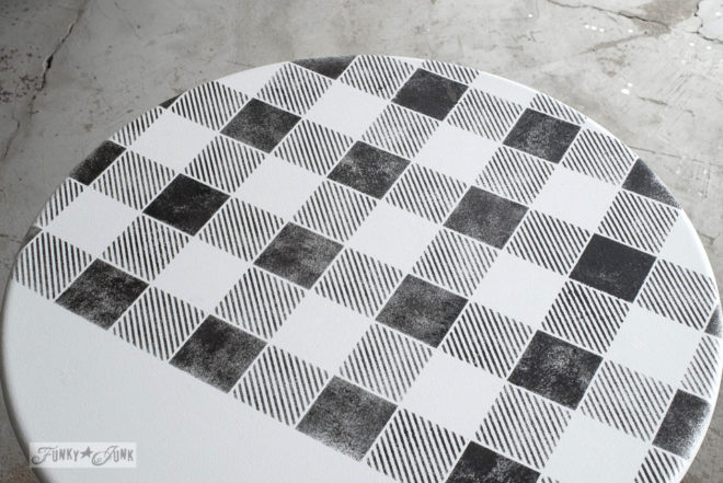 How to Buffalo Check any surface with this stencil!- Funky Junk ...