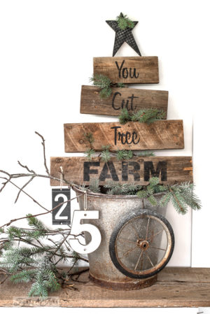 Reclaimed wood Christmas and winter trees - Funky Junk InteriorsFunky ...