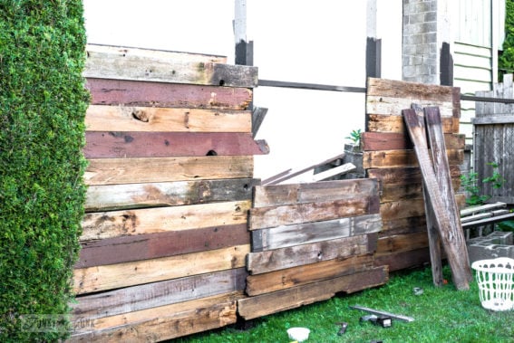 How I built a rustic reclaimed wood garden fenceFunky Junk Interiors