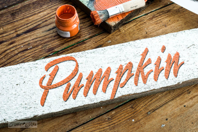 How to stencil rustic fall directional signs with drop shadowsFunky ...