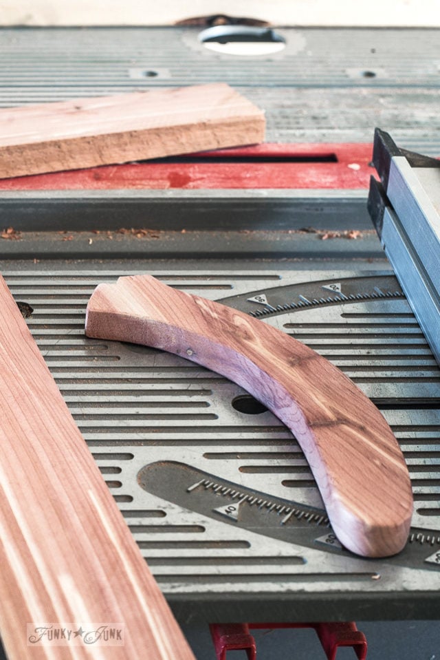 Beginner table saw tips and how to make a push stick.Funky Junk Interiors