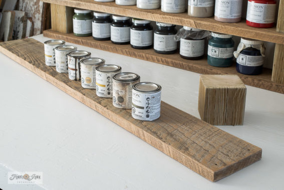 Easy wood block crate styled paint shelving - Funky Junk InteriorsFunky ...