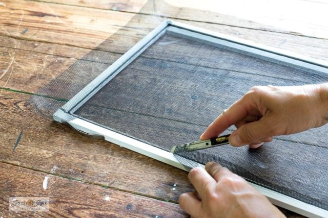 DIY window screen repair. Easy and inexpensive!Funky Junk Interiors