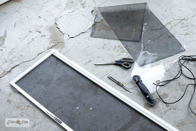 DIY window screen repair. Easy and inexpensive!Funky Junk Interiors
