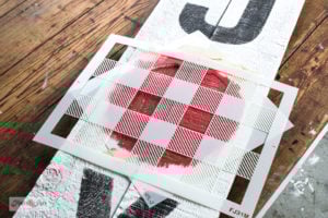 Easy Joy Christmas sign with Buffalo Check Ornament - Funky Junk ...