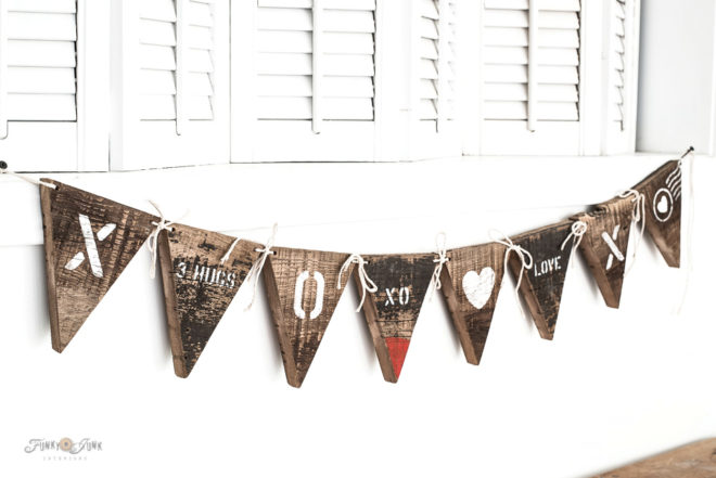 Reclaimed wood Valentine's Day banner - Funky Junk InteriorsFunky Junk ...