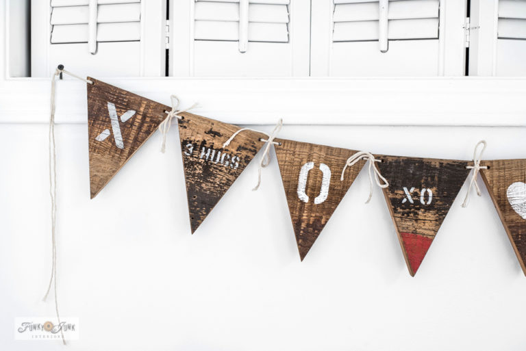 Reclaimed wood Valentine's Day banner - Funky Junk InteriorsFunky Junk ...