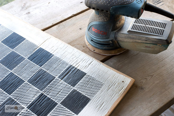 DIY Buffalo Check checkerboard - with video!Funky Junk Interiors