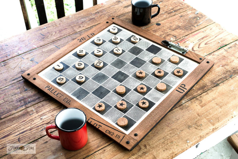 DIY Buffalo Check checkerboard - with video!Funky Junk Interiors