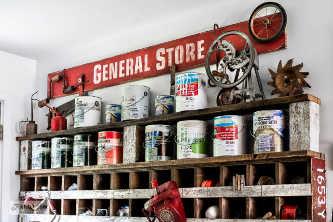 Organizing my workshop with a massive storage cubby and paint shelf ...
