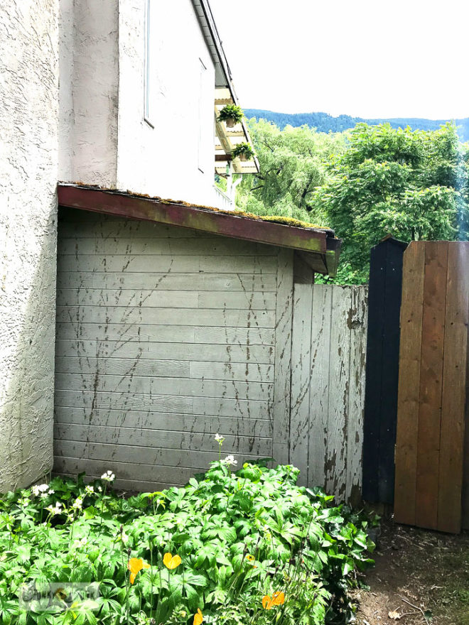 How to build an easy rustic wood garden shed gate - Funky Junk ...