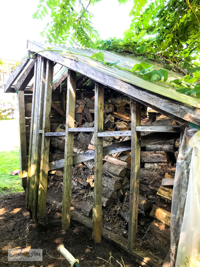 Repairing the rustic garden shed with demo tips - Funky Junk ...