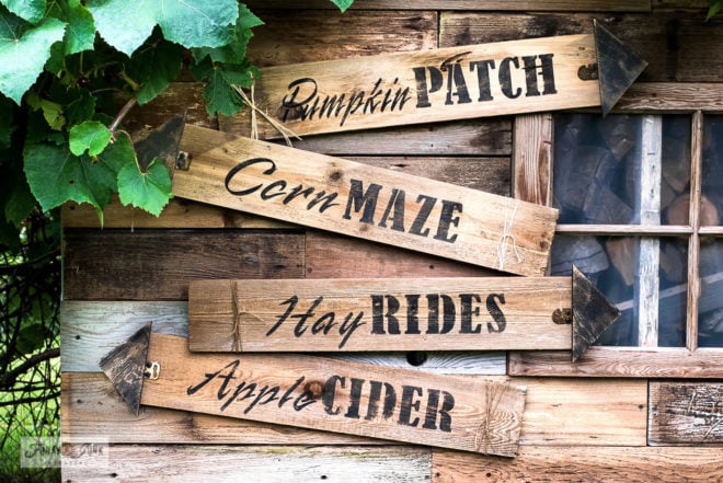 Easy wood fall directional arrow signs - Funky Junk InteriorsFunky Junk ...