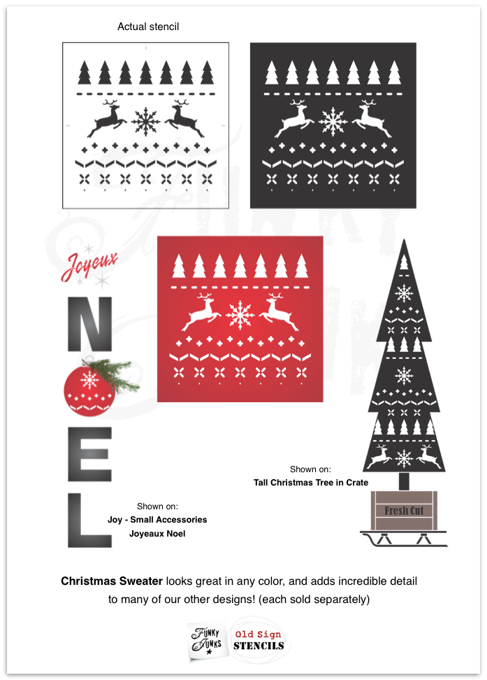 Christmas Sweater Stencil Funky Junks Old Sign Stencils51 Am Funky Junk Interiorsfunky