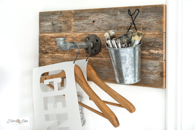 Easy DIY industrial metal pipe hanging bar for storage - Funky Junk ...