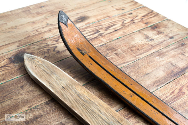Rustic And Affordable DIY Wood Plank Ski Decor (Plus Other ski Ideas ...