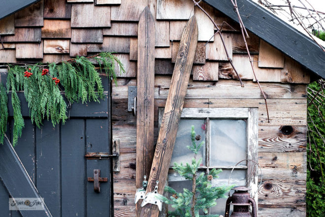 How to make DIY wood ski decor with planks - Funky Junk InteriorsFunky ...