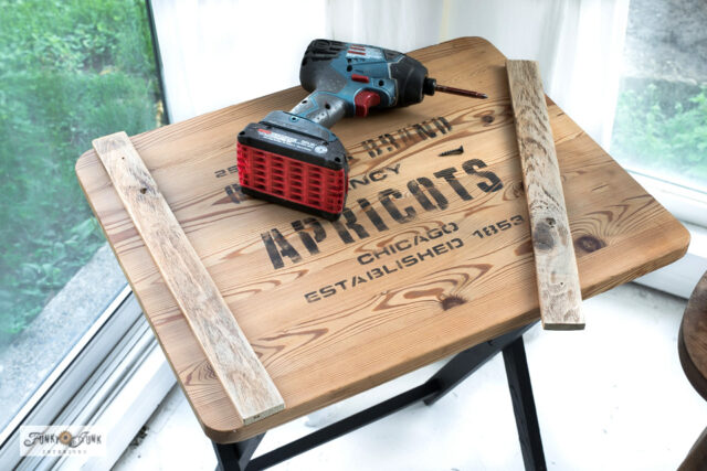 Easy rustic wood crate TV trays makeover (for small spaces) - Funky ...