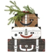 Create stacked vintage suitcase wall art with boards and stencils ...