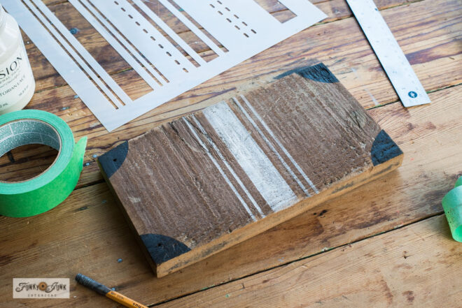 Create stacked vintage suitcase wall art with boards and stencils ...