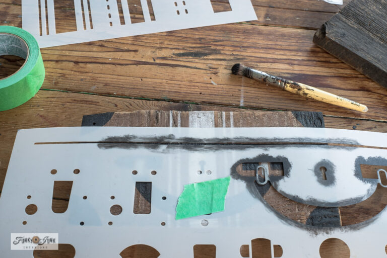 Create stacked vintage suitcase wall art with boards and stencils ...