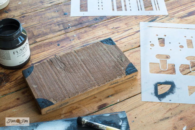 Create stacked vintage suitcase wall art with boards and stencils ...