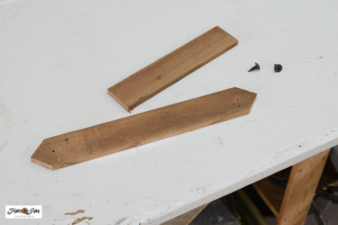 DIY wood crate planters with unique branch handle stake - Funky Junk ...