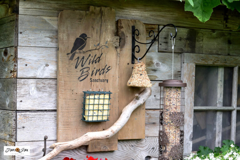 How To Build An Easy Bird Feeding Station In Your Backyard - Funky Junk ...