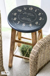 Upcycling Industrial Counter Stools With Clock Design And Twine - Funky ...