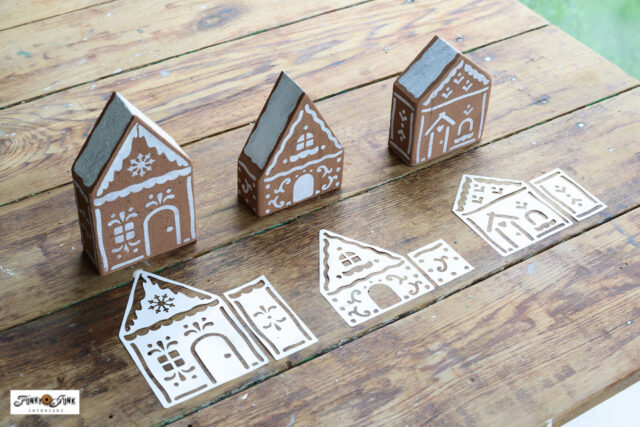 Easy and affordable DIY Gingerbread Village with 2x4s and stencils ...