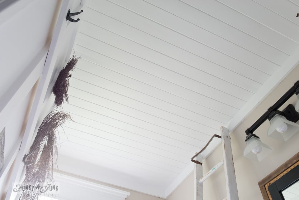 How to install a wood plank ceiling (without removing the popcorn ...
