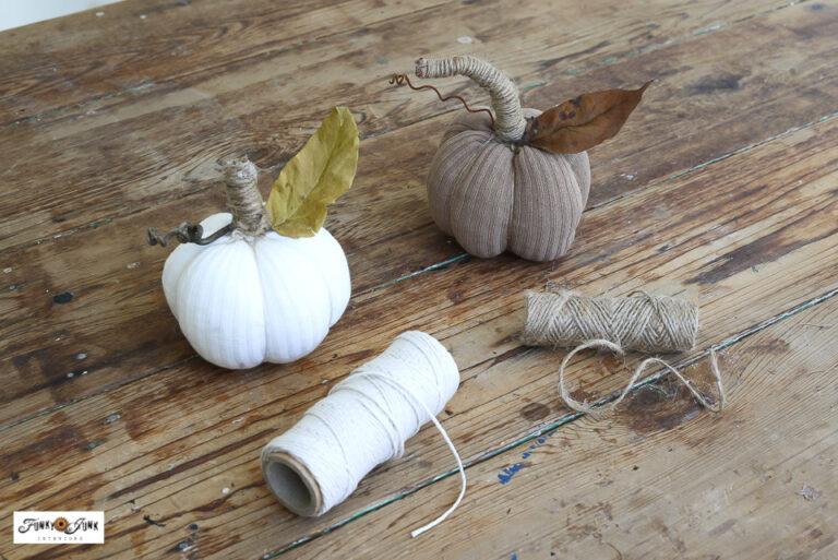 No-sew fabric pumpkins made from socks: with a natural twist! - Funky ...
