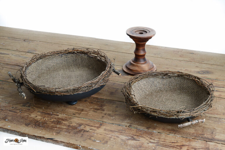 Repurposing Frying Pans Into A Unique Rustic Tiered Tray - Funky Junk ...