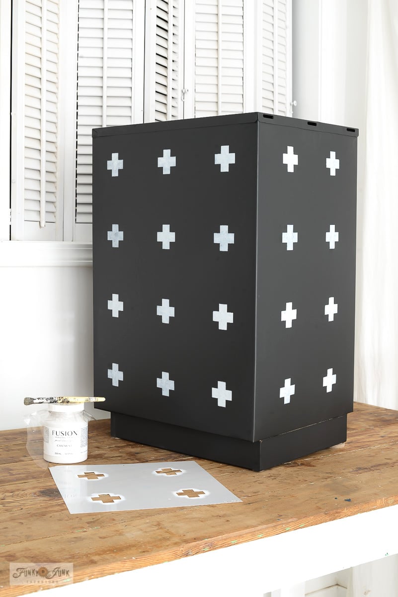 DIY-Friendly Stenciled File Cabinet Makeover Using Picture Frames ...